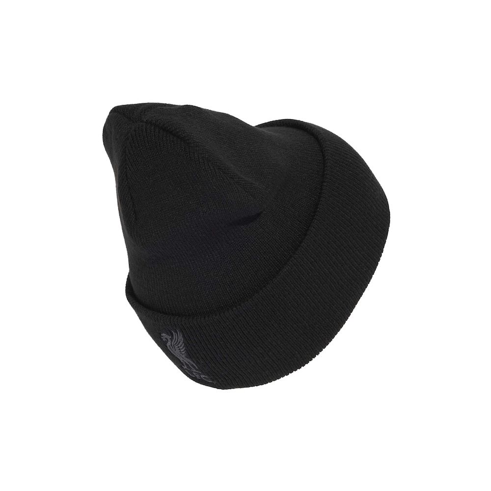 Liverpool Black Woolie Hat 2026/27 | Official Adidas Beanie Hat